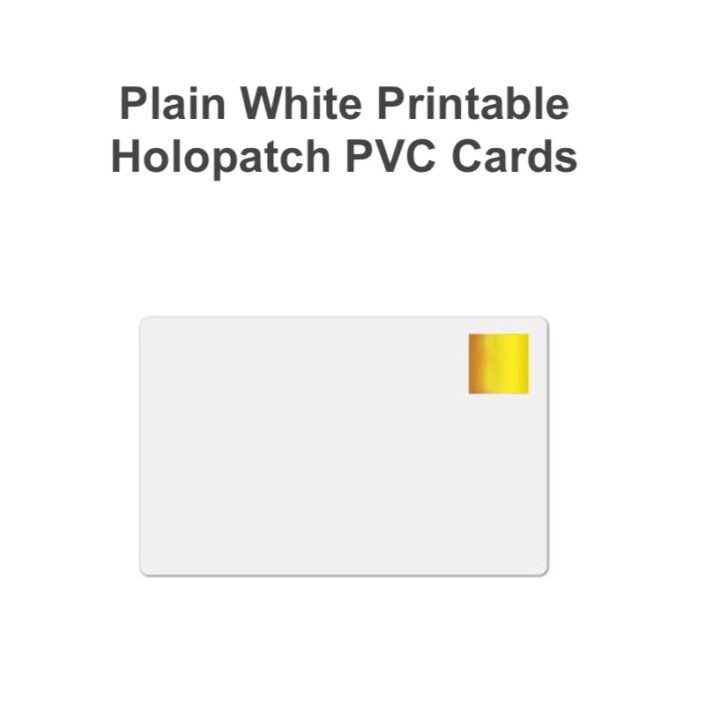 Plain White PVC Card with Pressure Sensitive (pk 100) - Doculam