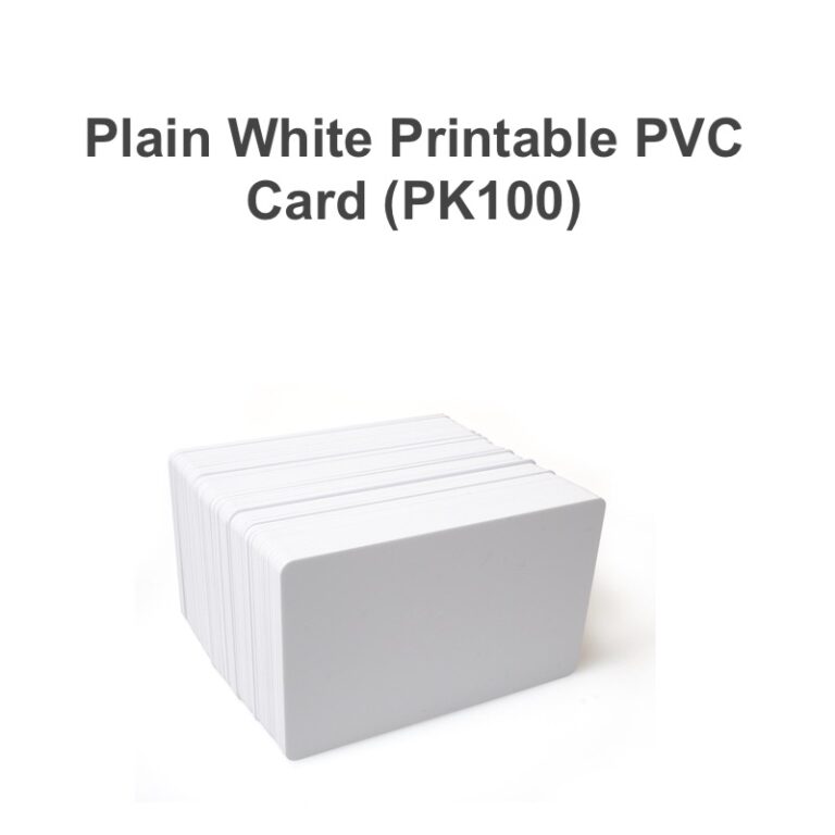 Plain White Printable PVC Card (pk 100) - Doculam